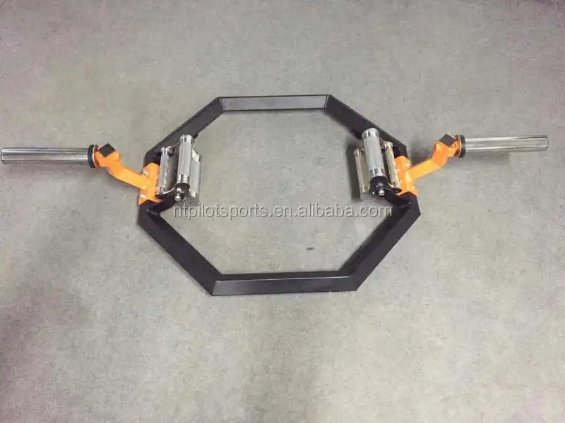 Pilot Sports Barbell Weightlifting 1 Inch Multi Grip Hex Trap Bar Hex ...
