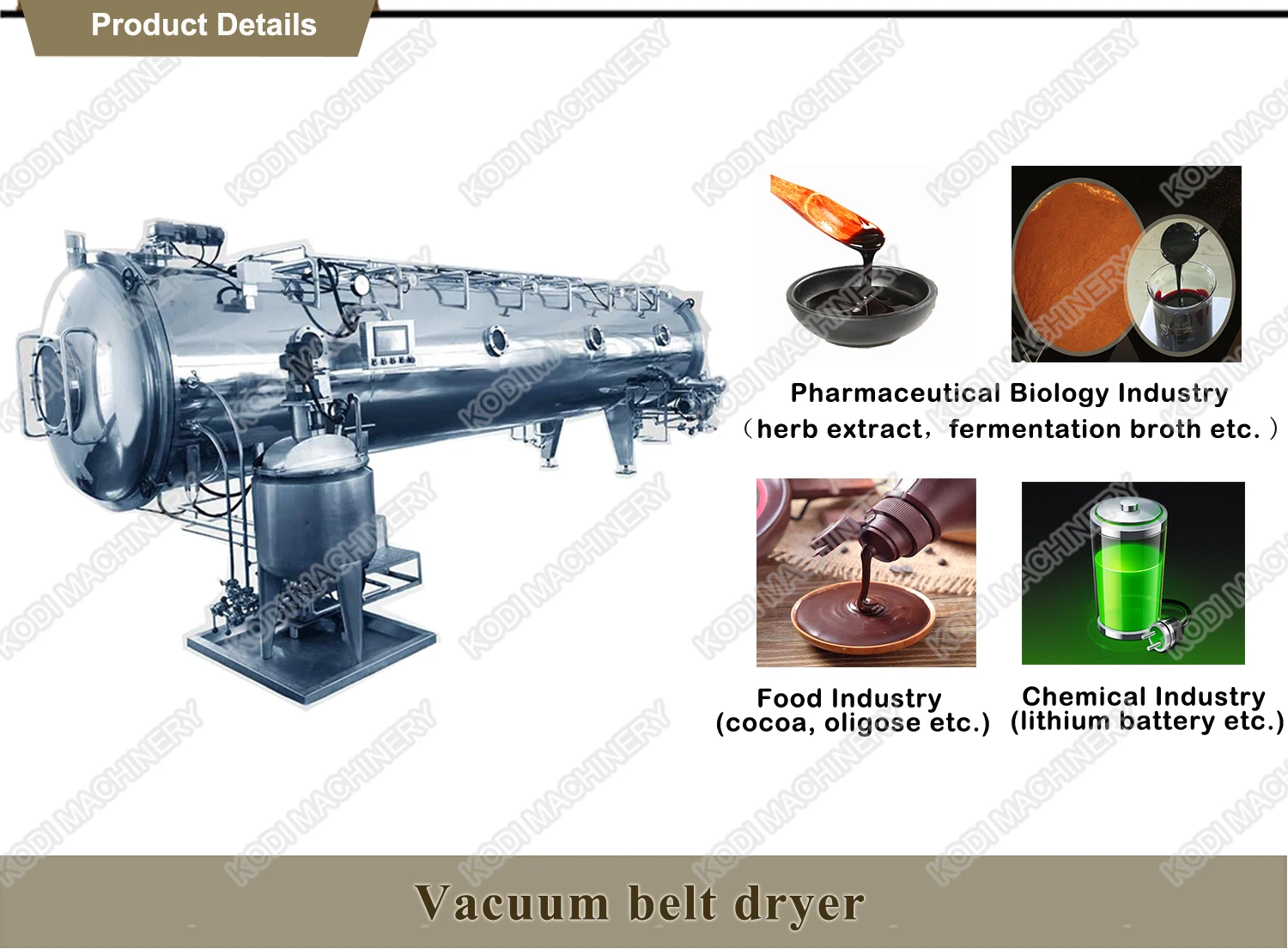 Industrial Continuous Conveyor Vacuum Belt Dryer for Efficient Food ...