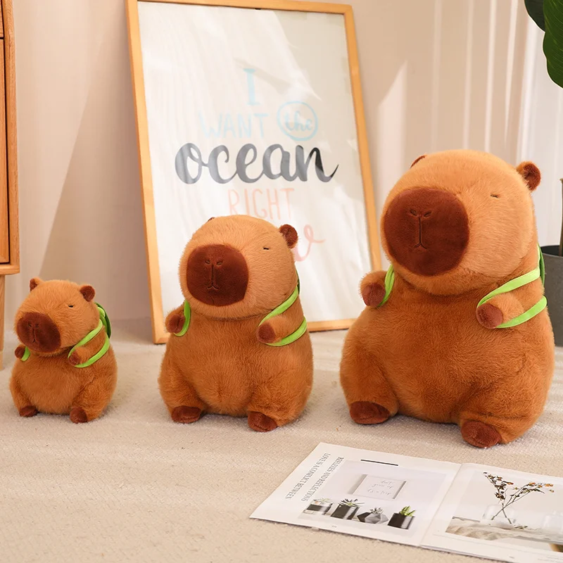 Cute Capybara Plush with Turtle Backpack - Perfect Gift