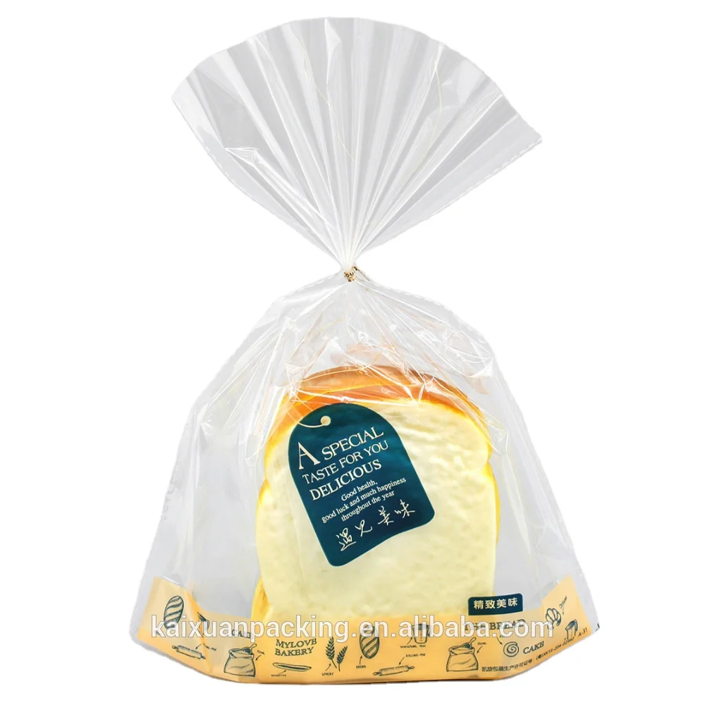 Bakery Toast Packaging Opp Plastic Bread Bags with Logo Printed ...