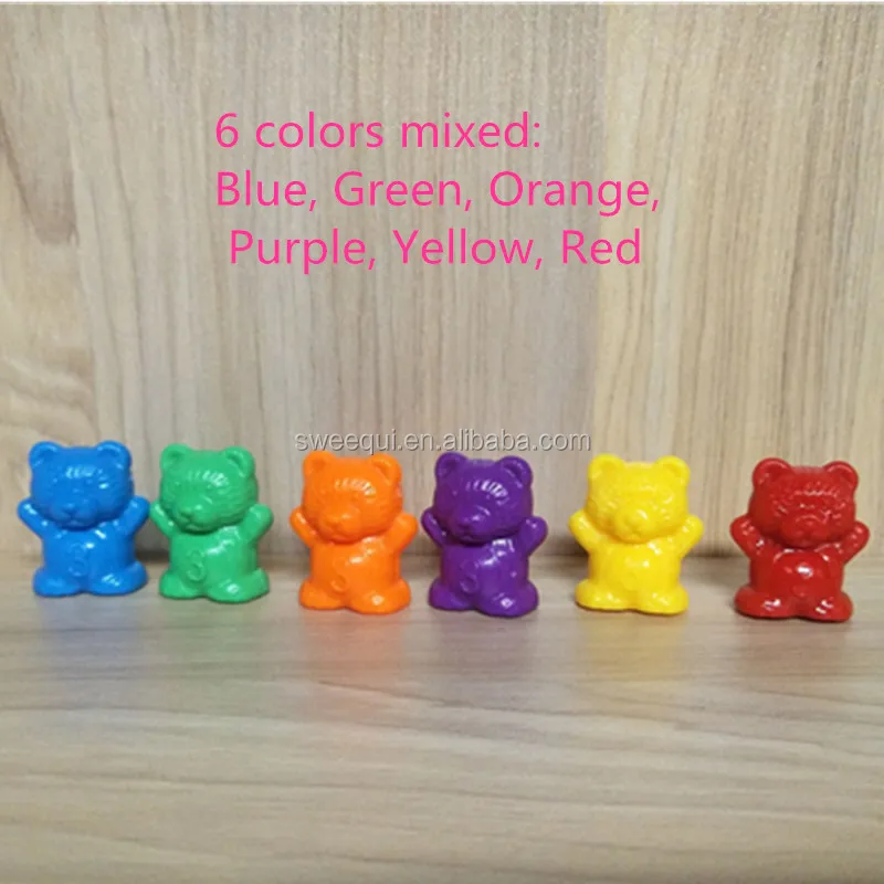 Educational Toy - Coloured Plastic Bears for Kids Learning