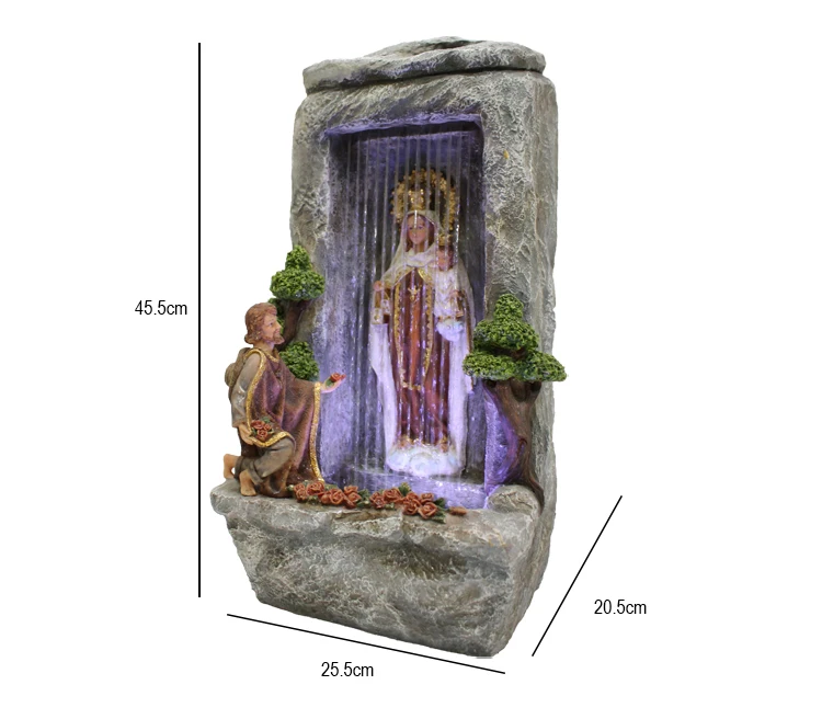 Handmade Glitter Lights Waterfall Fountain Catholic Religious Nativity ...