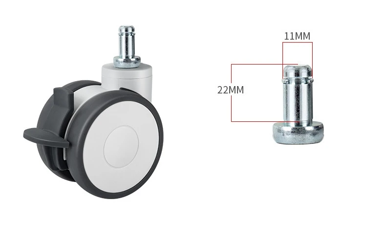 4 Inch Screw-in Type M12*25 Swivel Casters With Stopper For Medical ...