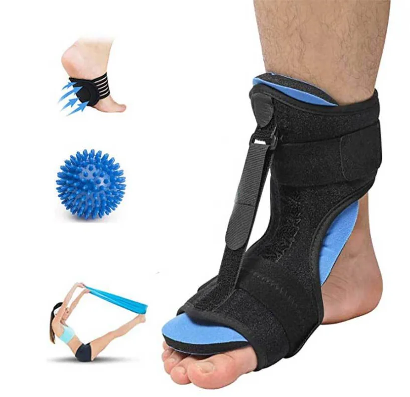 Black Right &Left Foot Drop Brace for Walking, Drop Foot Splint with ...