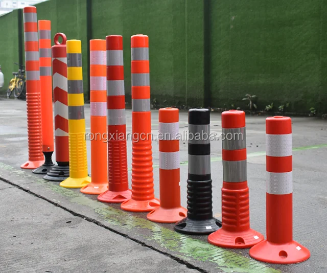 Reflective Spring Loaded Pole Delineator Post With Base - Buy Spring ...