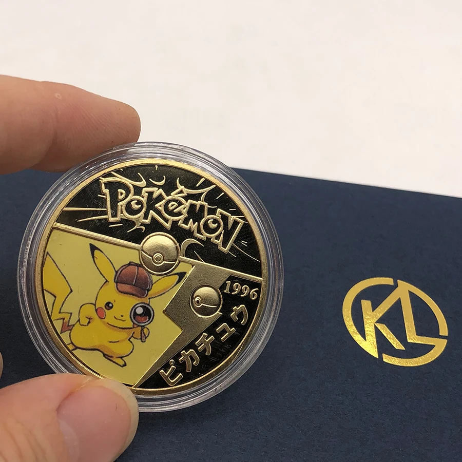 More Types Pikachu Eevee Gold Plated Coins Collectibles Coin Japan ...