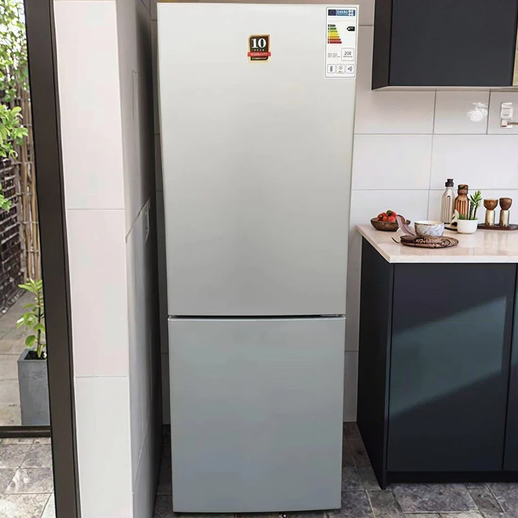 200L Direct-Cooling Mid-Door Refrigerator - Stainless Steel