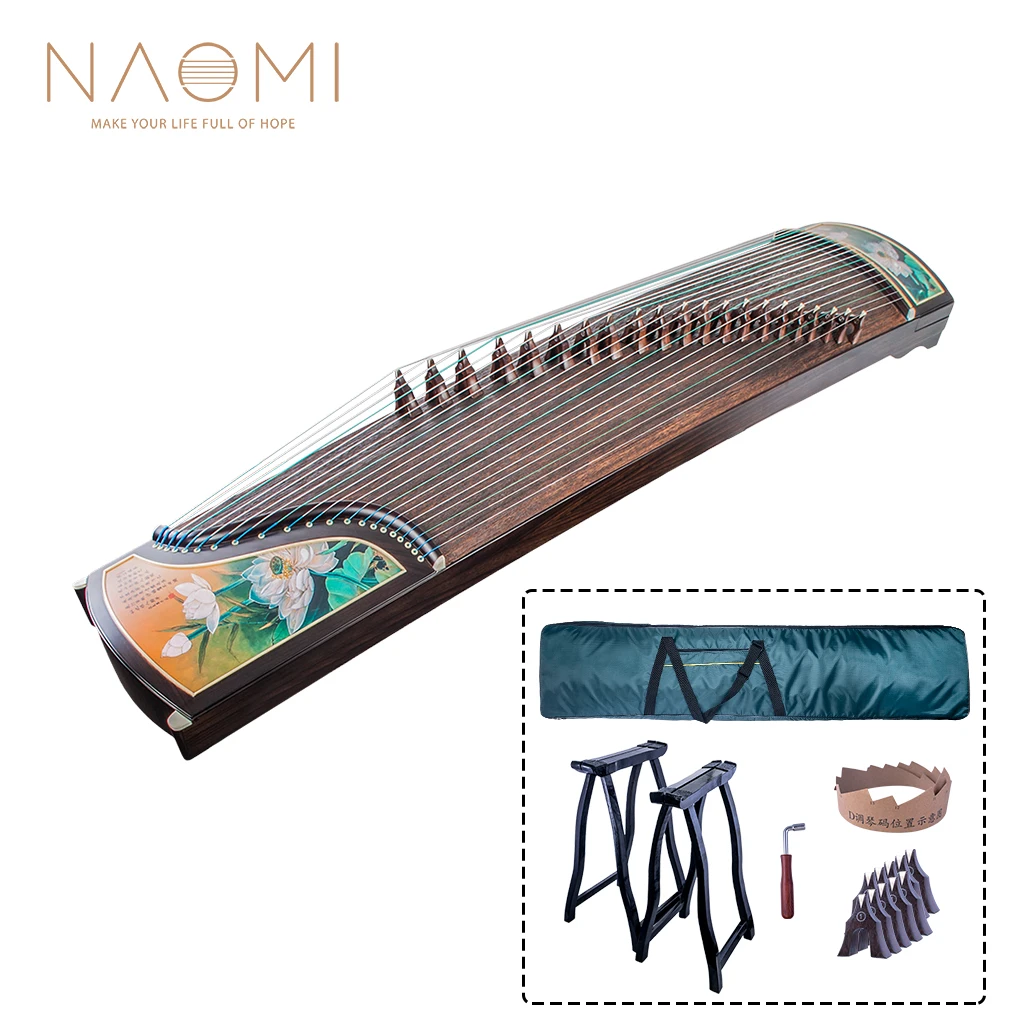 NAOMI Chinese Zither - 21 String Sandalwood Guzheng