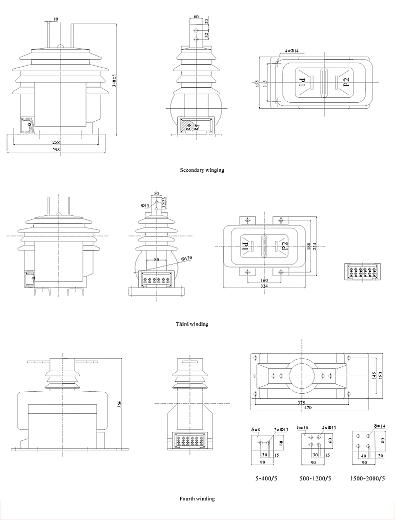 6kv-15kv Lzzw-6,10 Cast Resin Model Dry Type Current Transformer Indoor ...