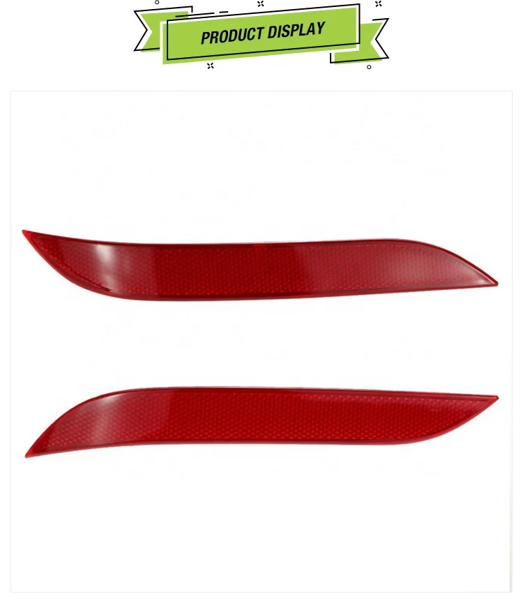 Left Right Rear Bumper Fog Light Tail Fog Lamp Reflector Red Lens ...
