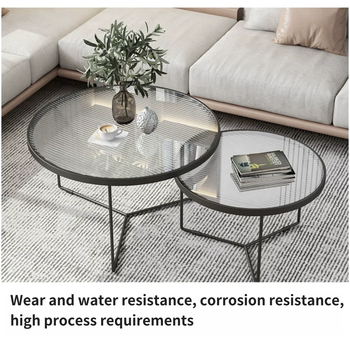 Nordic Round Marble Texture End Metal Frame Side Table For Living ...