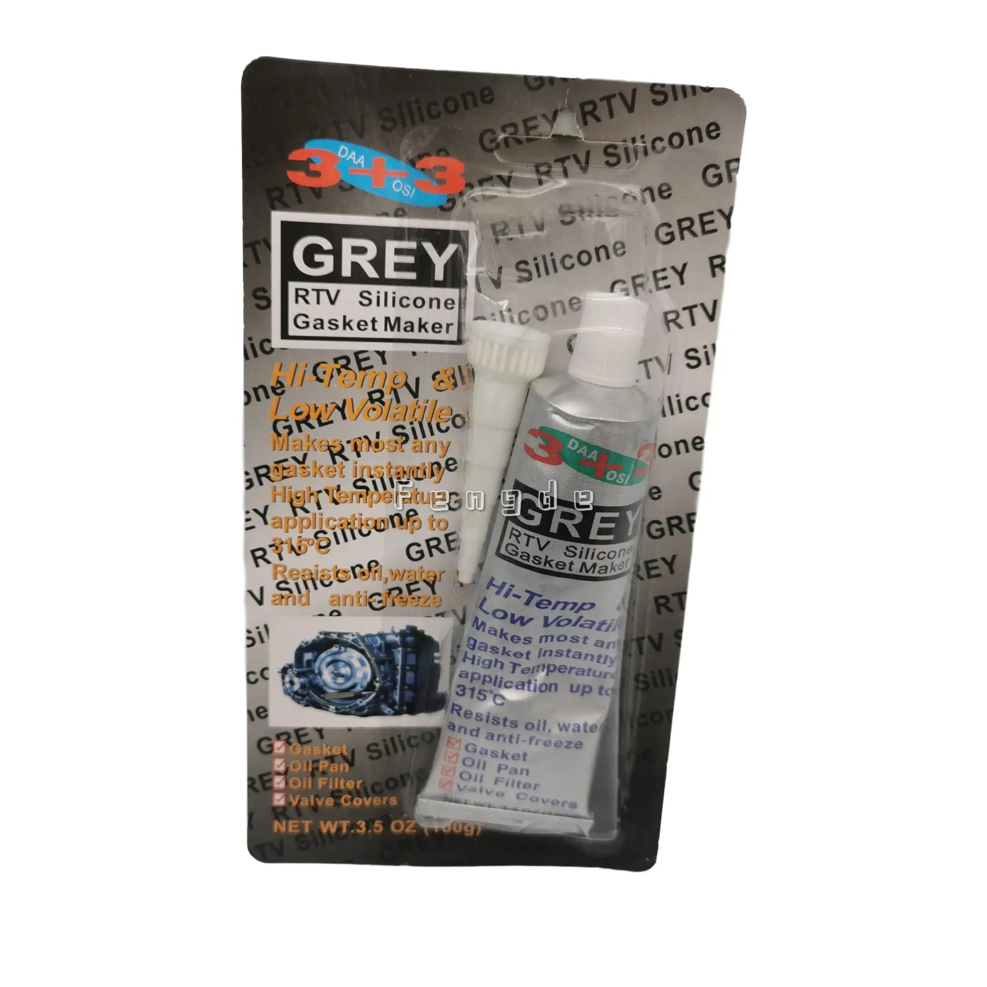 3+3 Grey Rtv Silicone Gasket Maker - Buy Grey Gasket Gum gray Rtv ...