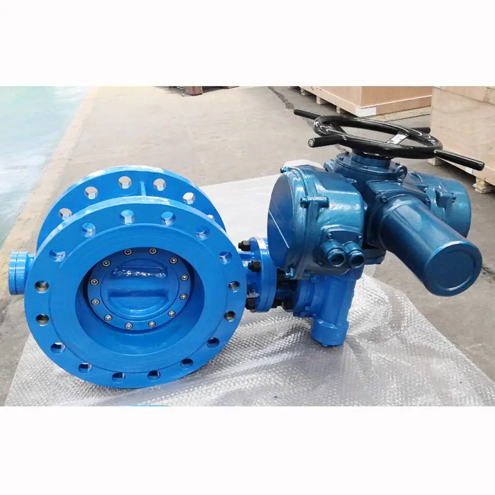 EPDM Ductile Iron Double Flange Butterfly Valve DN1600 Worm Gear Drive ...