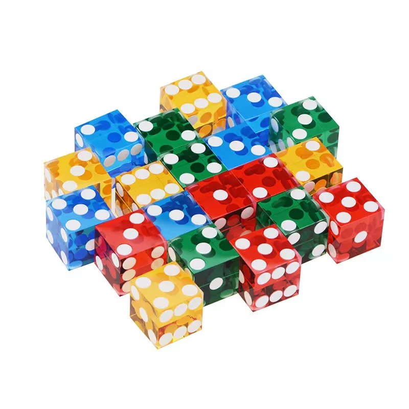 Acrylic Professional Casino Dice 19mm Casino Style Craps Dice Grade AAA ...