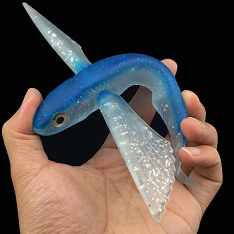 Artificial Flying Fish 21cm 124g Silica Gel Tuna Fishing Large Lure ...
