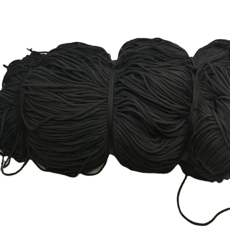 Wholesale Black Drawstring String Cord Rope Crochet Cord 3mm For Bags ...