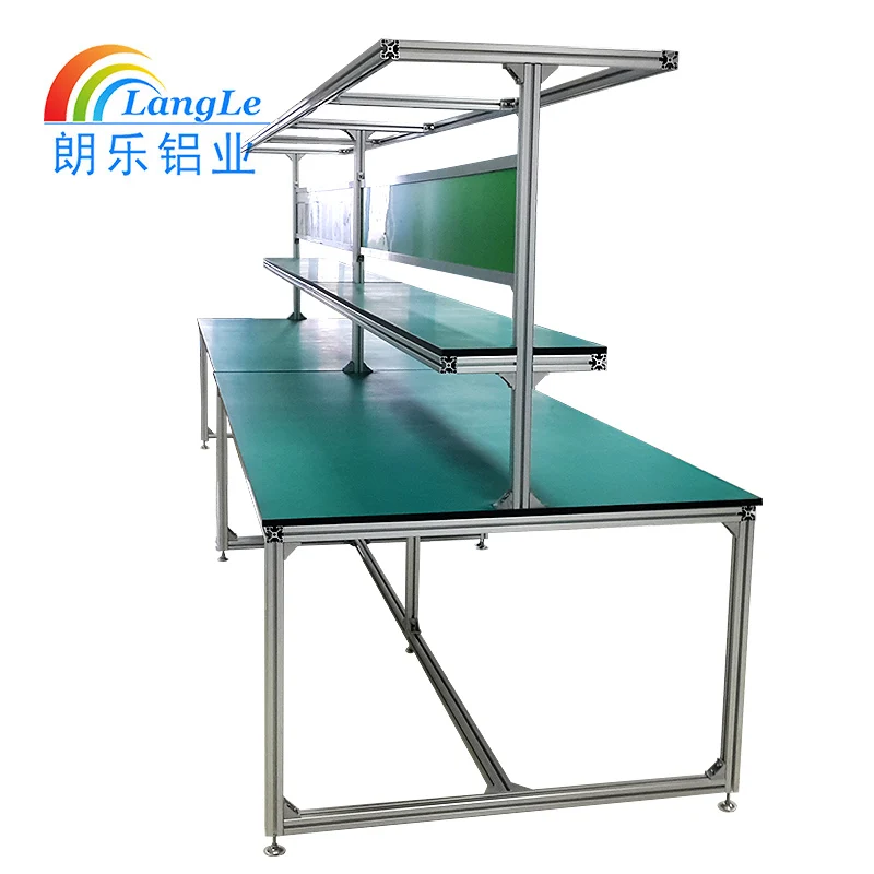 Industrial Aluminium Workbench Assembly Line Production Line Working ...