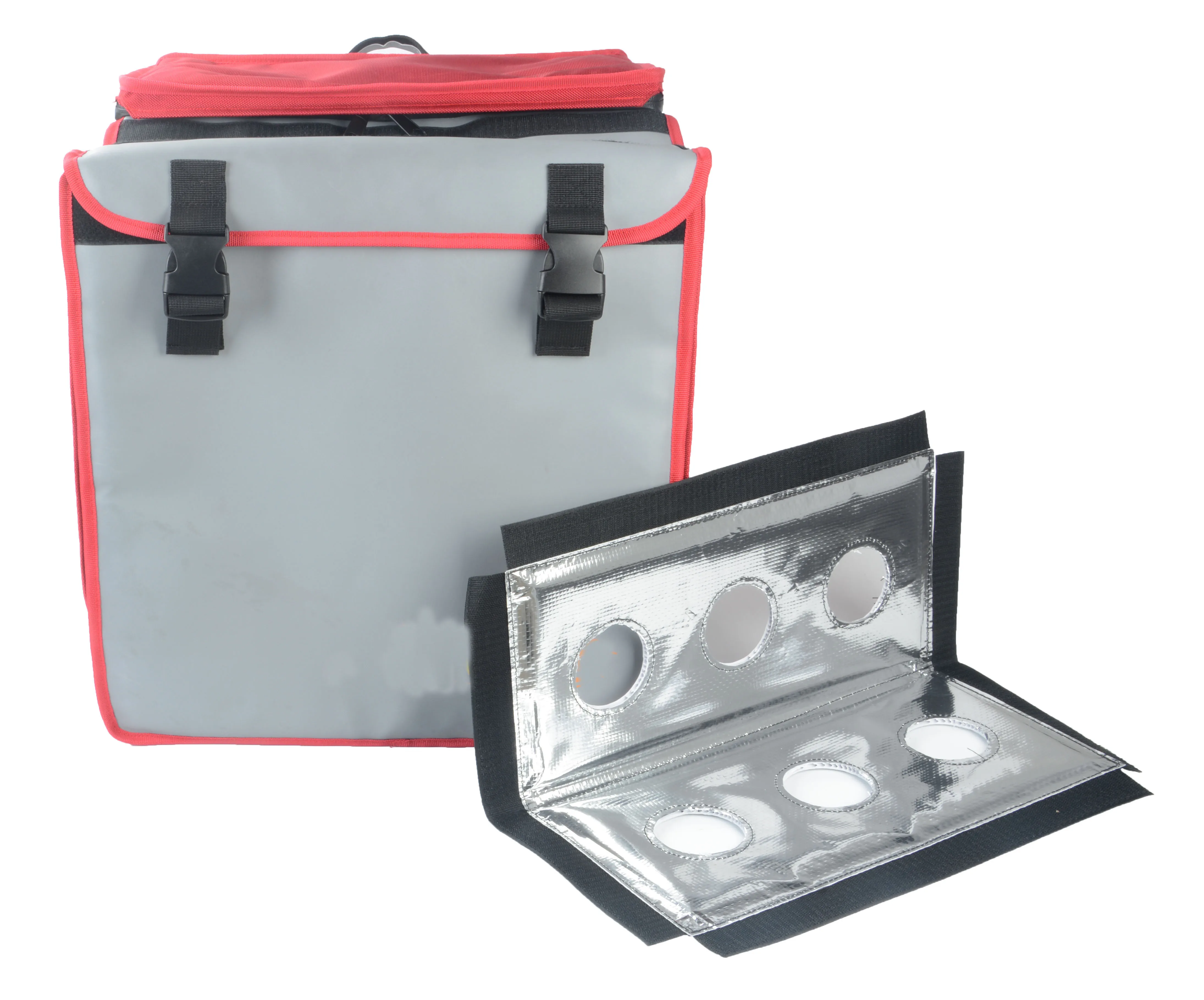 Insulated Food Delivery Bag Upgrade Hook and Loop Zipper Design Pizza ...