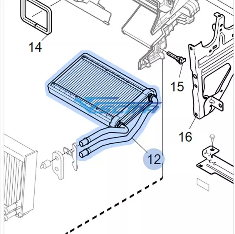Truck Parts Truck Heater Small Water tank P450 G500 Heat Exchanger ...