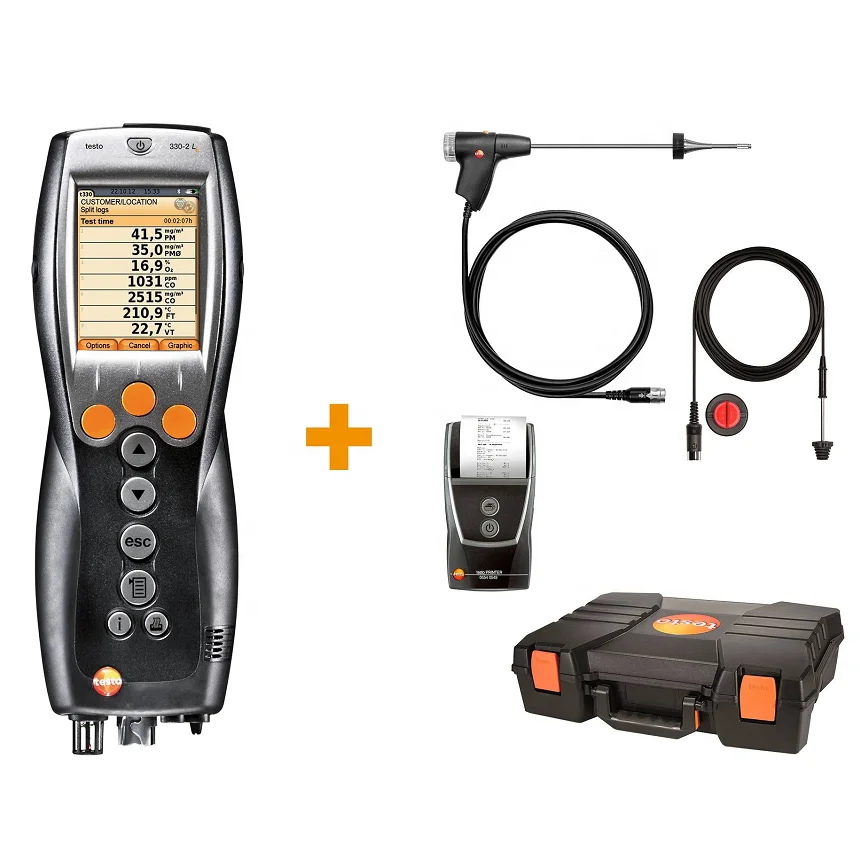 Testo 330-2 Ll - Pro Flue Gas Analysis Kit 330-1 Ll 0632 3306 Testo 320 ...
