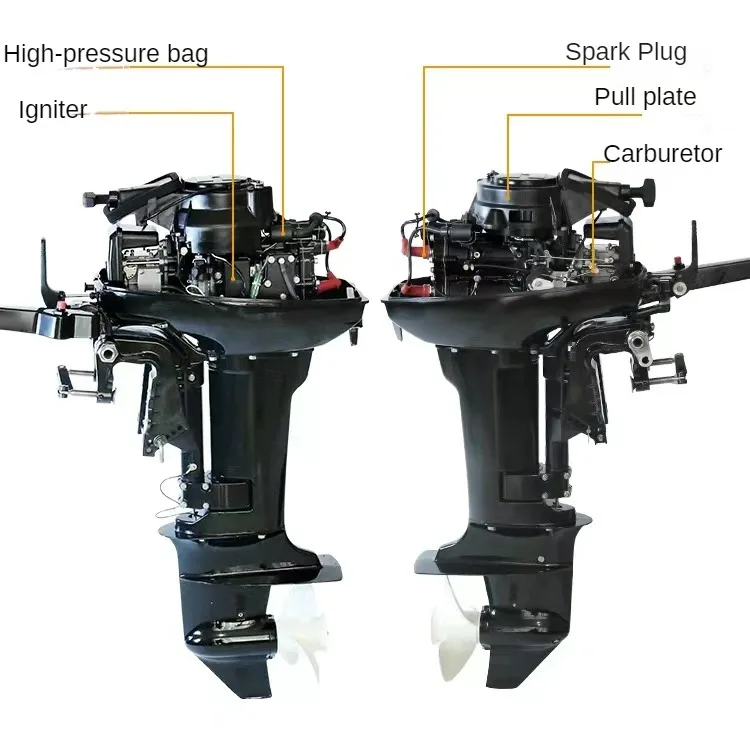 25 HP Gasoline Outboard Motor - HUNAGJIE 4 Stroke Engine
