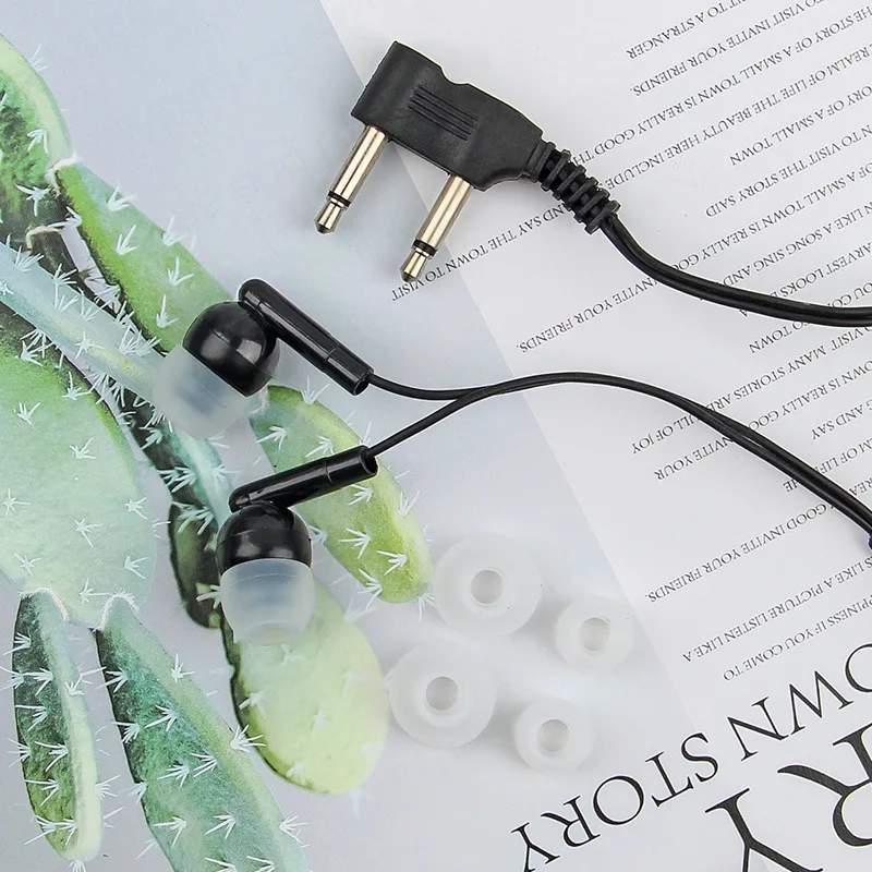 3.5mm Dual Plug in Ear Promotional Aircraft Disposable Wired Aviation ...