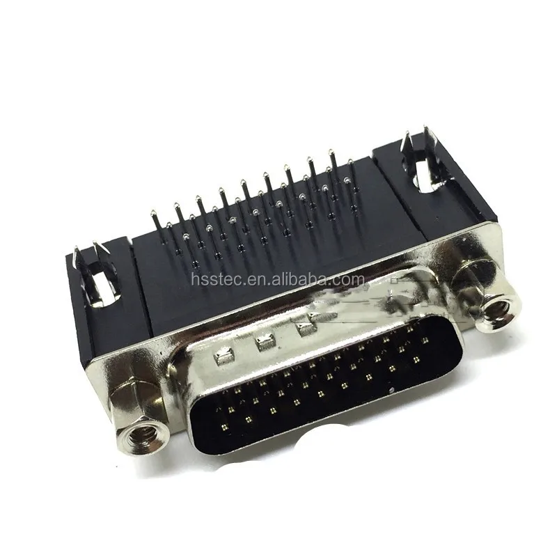 D-SUB 26 Pin Male Right Angle PCB Connector Adapter - 90 Degree for PCB ...