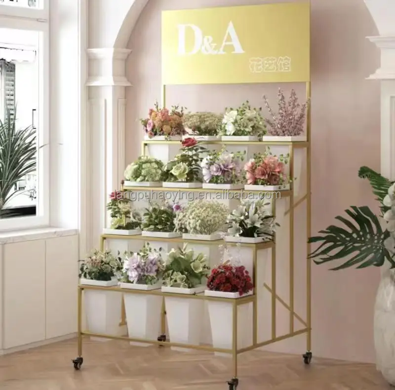 Flower Shop 4 Layer Decorative Display Rack - LP-ZSJ235625