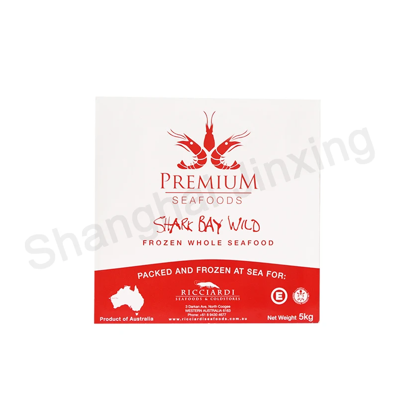 Spot Prawns Frozen Meat Seafood waxed Coated Farm Fresh 50*40*30 Custom ...