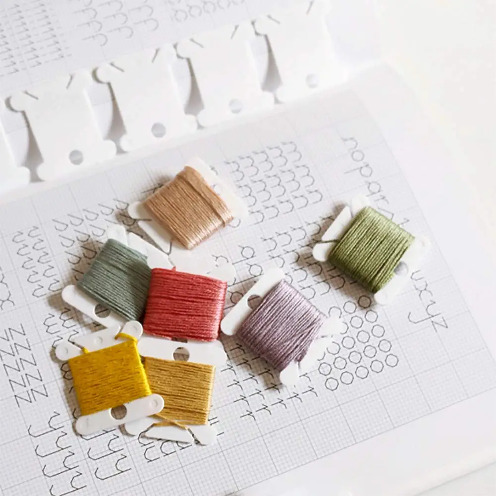 Plastic Floss Bobbins For Embroidery Floss Organizer Cross-stitch ...