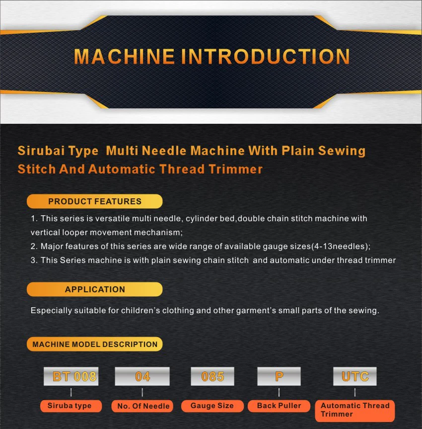 Siruba VC008 Type 4-12 Needle Machine - Multi Needle Sewing Power