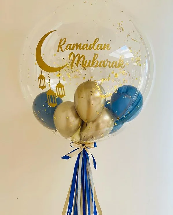 Eid Mubarak Bubble Balloon Customized Bobo Balloon for Party Decoration ...