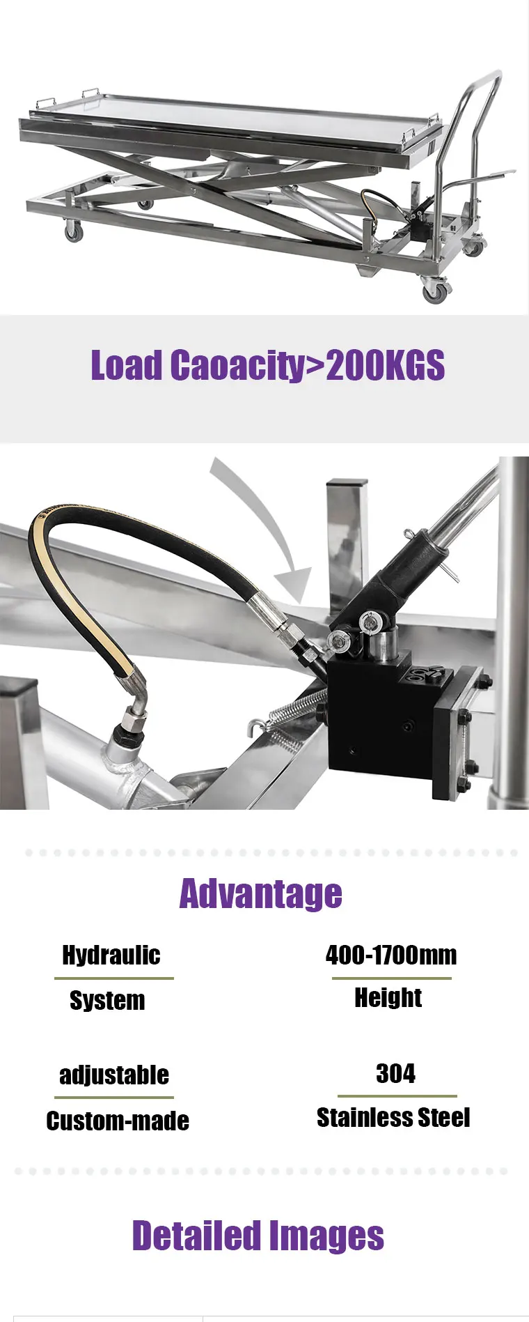 Hydraulic Corpse Lifter Mortuary Transport Trolley Mobile Corpse Lift ...