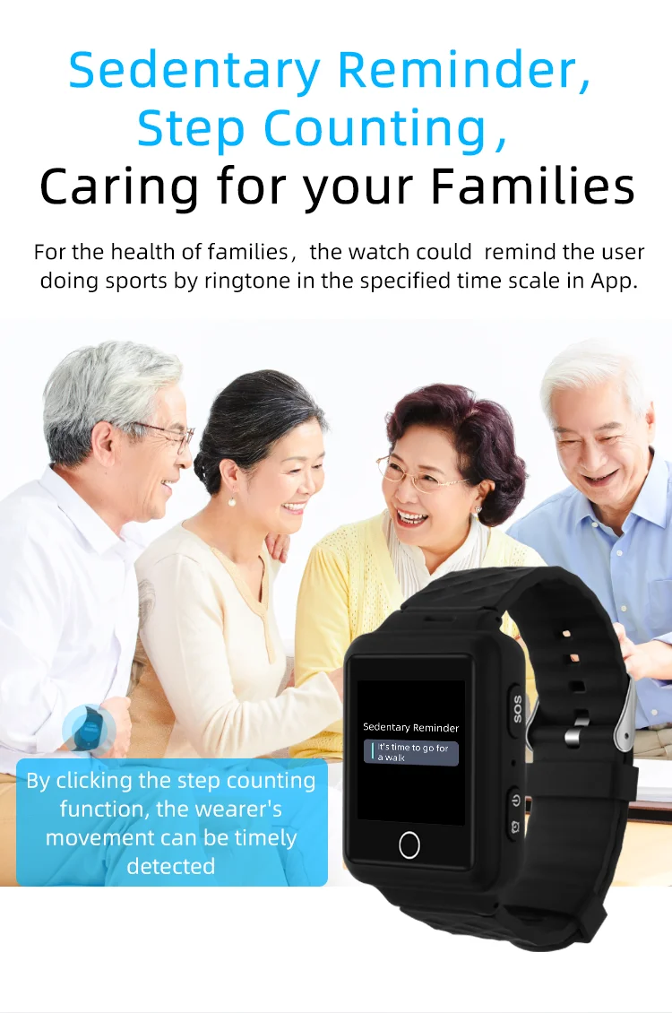 Gps Personal Tracker 4g Wearable Panic Button Watch Gps For Elderly ...