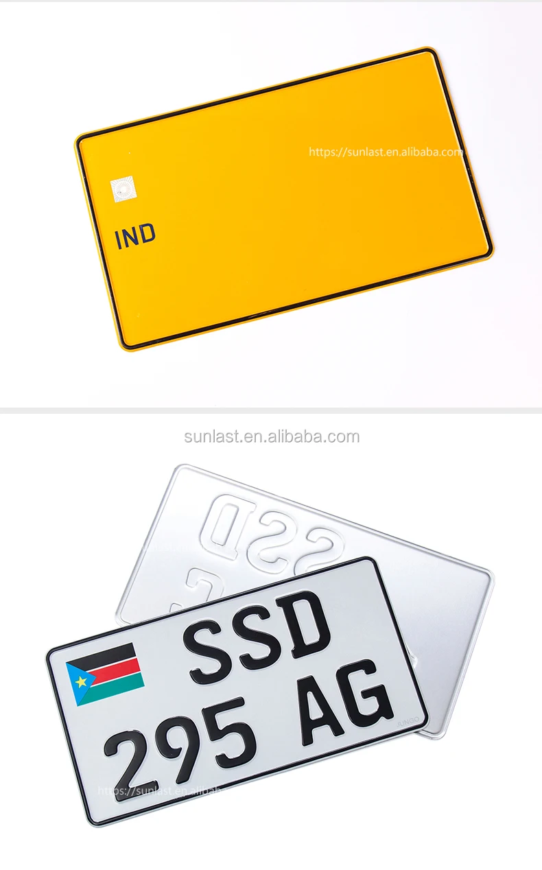 Orange European License Plate - Customized Motorcycle Plate