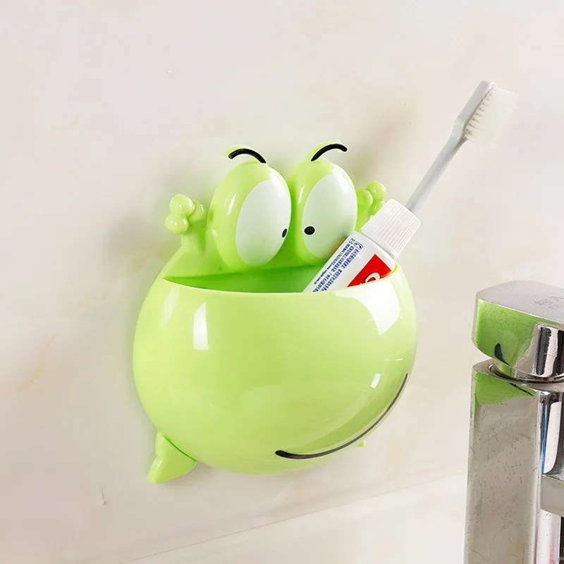 Cute Cartoon Frog Toothbrush Holder Kids Tooth Brushes Storage For ...
