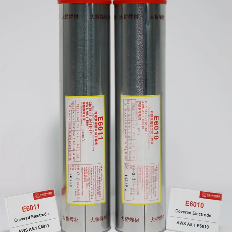 Tianjin Bridge Welding Electrode E6010 E6011 Cellulostic Type Welding ...