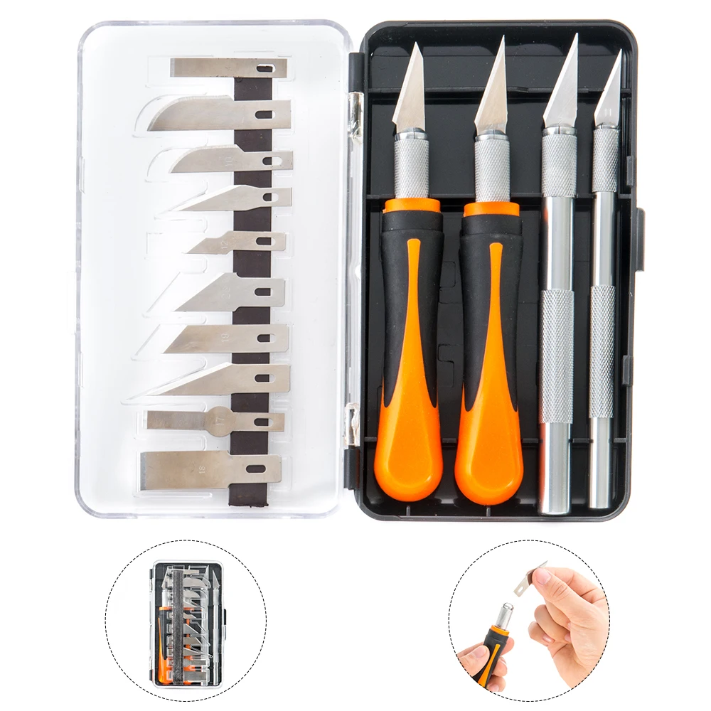 14pcs Cutting Tool Set With Chiseling Stencil Edge Blade For Art ...