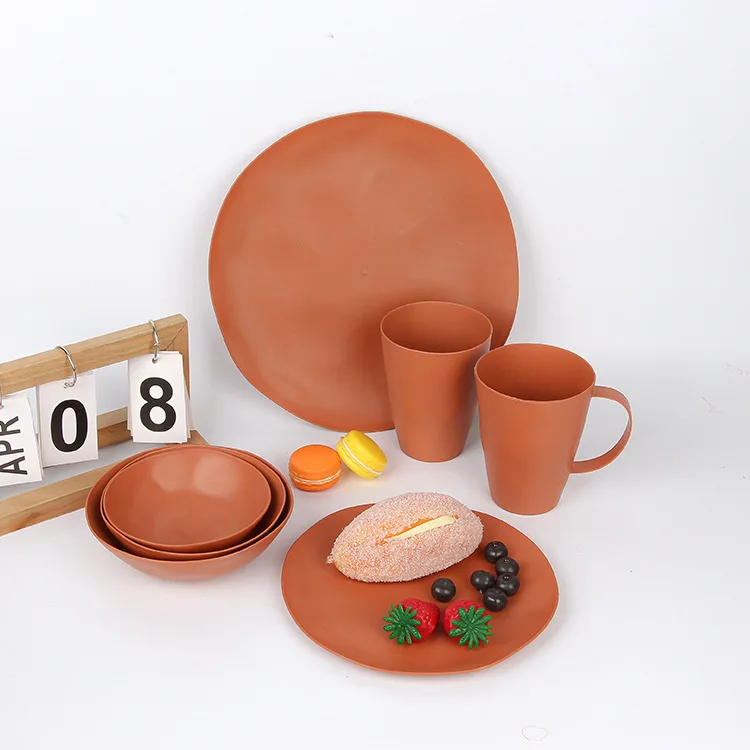 Recycled Pet Plastic Dinnerware Microwave Dishwasher Safe Food Grade Rpet Tableware Plate Bowl ...