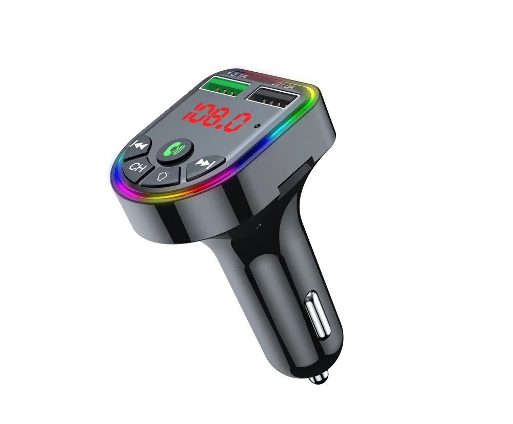 Colorful Universal Fm Transmitter Car Wireless Bluetooth Kit Hands-free ...