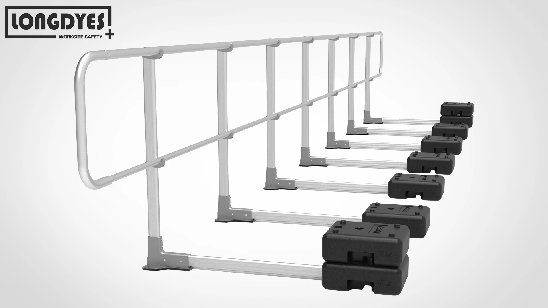 Rooftop Temporary Aluminum Freestanding Guardrail Safety Railing from China