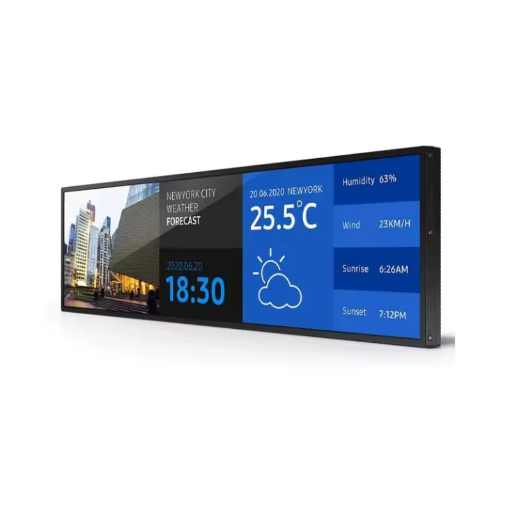 Bar Screen Advertising Machine Long Lcd Screen Bus Subway Display ...