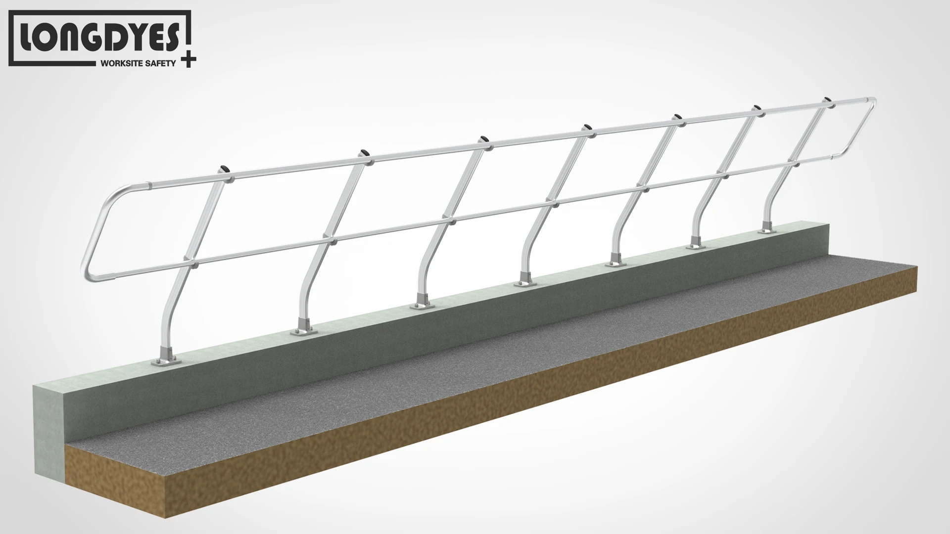 Parapet Mounted Guardrail - Permanent Roof Safety Rails