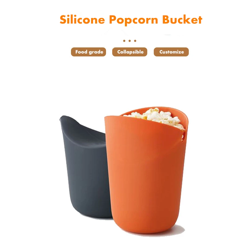 Microwave Collapsible Silicone Popcorn Popper Bowl Box