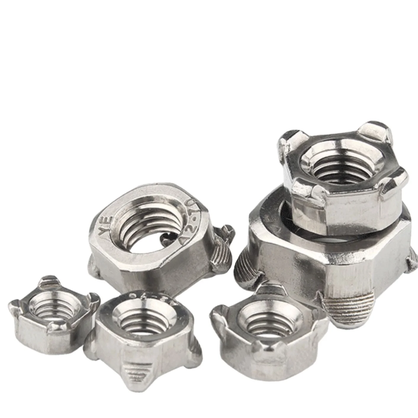 304 316 Stainless Steel Din 928 Spot Weld Nuts Square Weld Nuts For ...