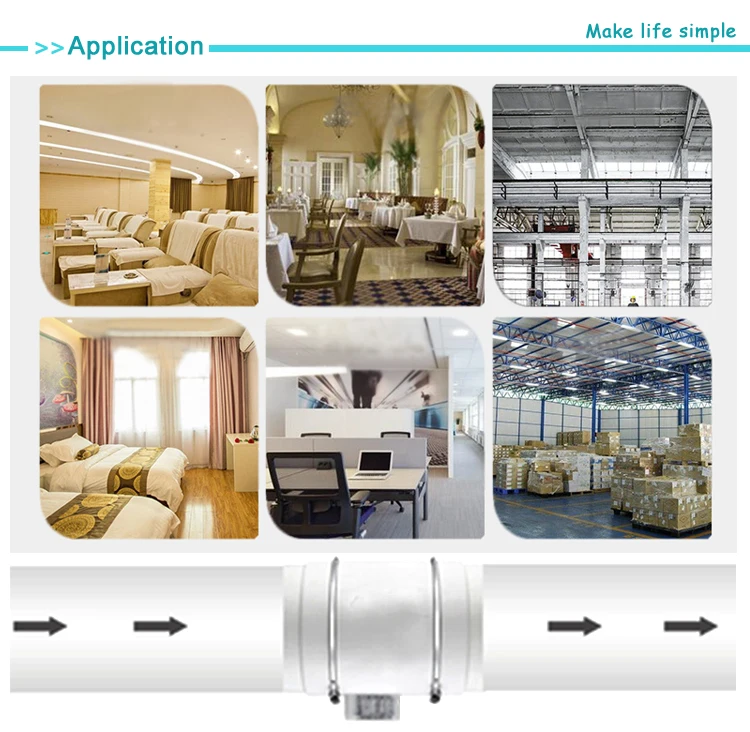 Best HVAC Booster Flow Axial Extraction Plastic Silent in Line Duct Fan