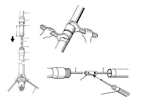 3.1m X300 200w Vertical High Gain Diamonds Dual Band Antenna