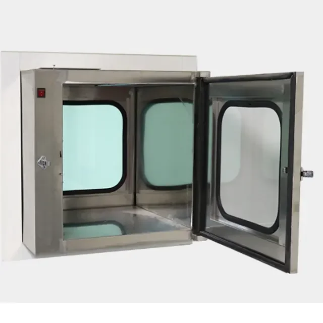 Stainless Steel Pass Box Static Type Electrical Interlock Clean Room ...