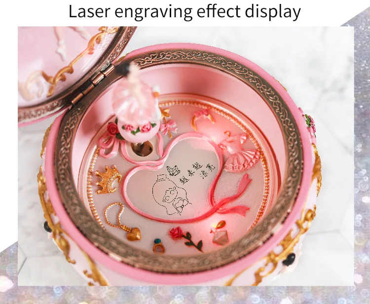 2020 Latest Design Musicbox Ballerina Rotating Musical Box