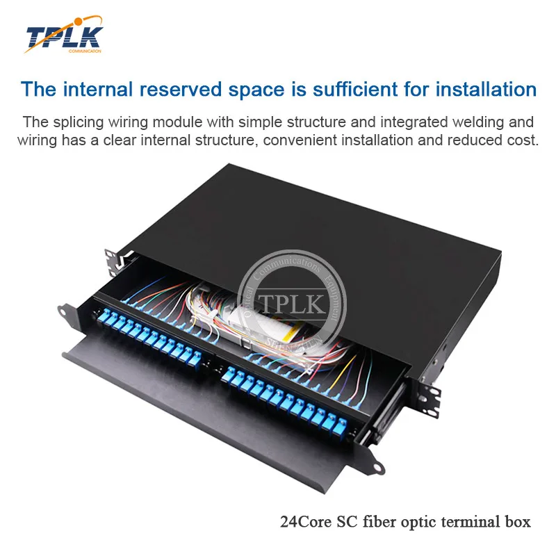 High Quality Drawer Type 1u 2u 19 Inch 12 24 48 Core Terminal Box Rack ...